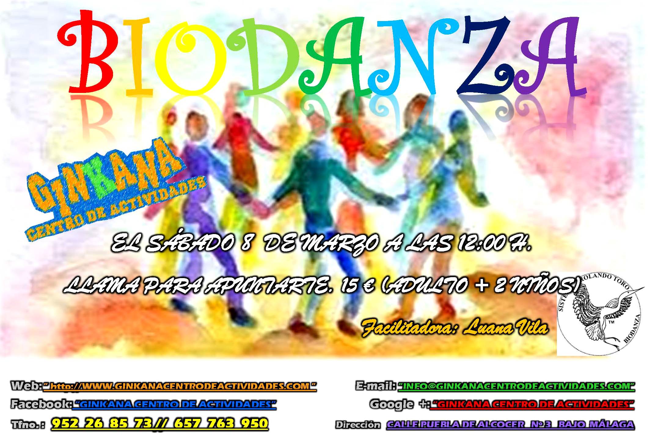 cartel de biodanza 1 | GINKANA CENTRO DE ACTIVIDADES